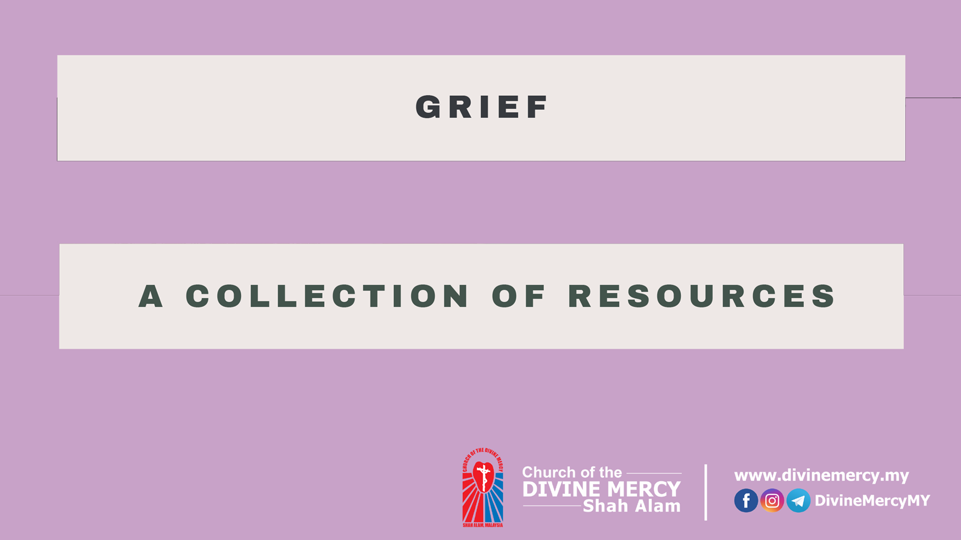 Grief Booklet - Church of the Divine Mercy